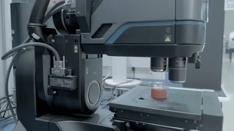 An industrial microscope reveals defects... | Stock Video | Pond5