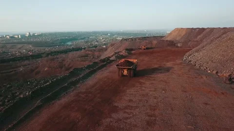 Industrial mining ore iron metal mineral... | Stock Video | Pond5