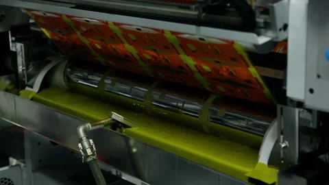 Industrial plastic printing colouring pr... | Stock Video | Pond5