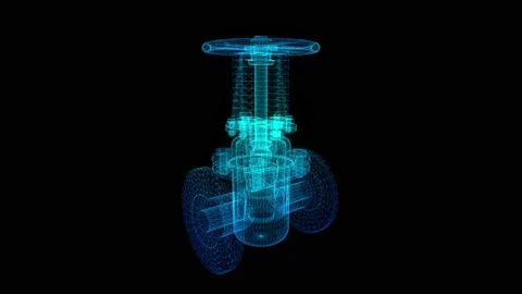 Industrial valve formation of particles ... | Stock Video | Pond5