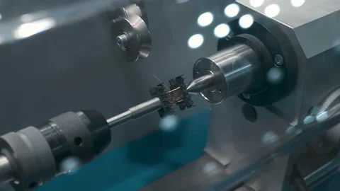 Industrial winding machine, transformer ... | Stock Video | Pond5