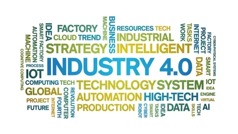 industry 4.0 animated word cloud,animati... | Stock Video | Pond5