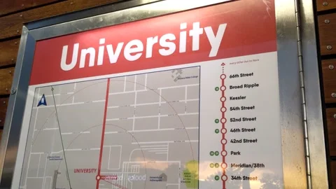 Indygo University Bus Stop Station Signa... | Stock Video | Pond5