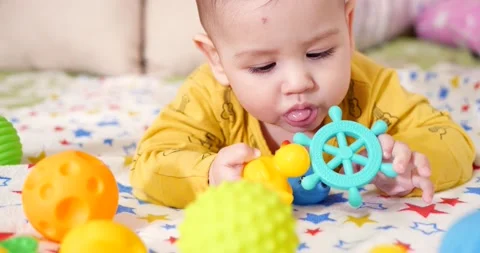 infant, childhood concept - close-up of ... | Stock Video | Pond5