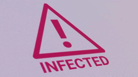 Infected Warning Seamless Loop | Stock Video | Pond5
