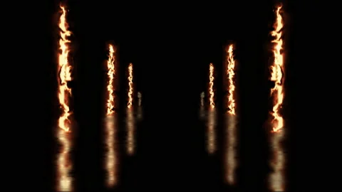Infinite line on the side of fire tunnel... | Stock Video | Pond5
