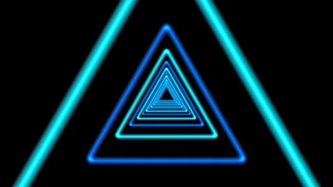 Infinite / Loop Neon Glowing Triangle Ba... | Stock Video | Pond5