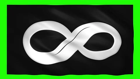 Infinity flag on green screen for chroma... | Stock Video | Pond5