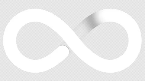 White Infinity Symbol Transparent Background