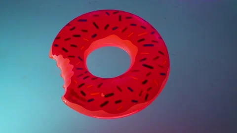 Inflatable donut shaped water rin in swi... | Stock Video | Pond5