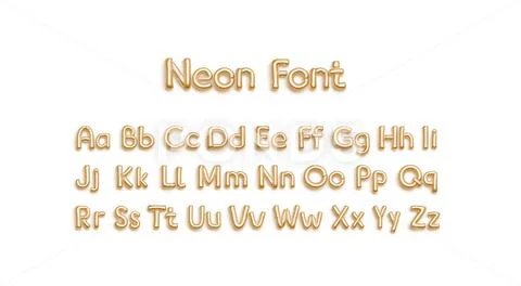Inflated gold balloon font with capital and lowercase alphabet ...