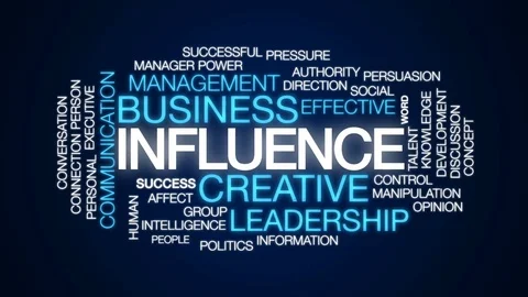Influence animated word cloud, text desi... | Stock Video | Pond5