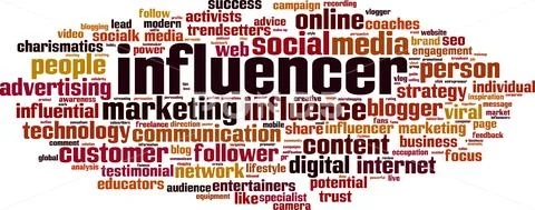 Influencer word cloud Stock Illustration ~ #118245712