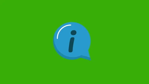 Info Flat Animated Icon on Green Screen ... | Stock Video | Pond5