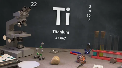 Infographic of 22 Element Ti Titanium of... | Stock Video | Pond5