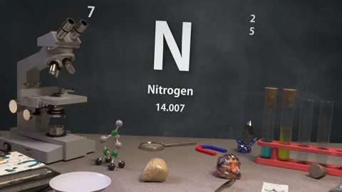 Infographic of 7 Element N Nitrogen of t... | Stock Video | Pond5