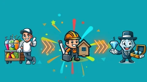 infographic animation pioneering success... | Stock Video | Pond5