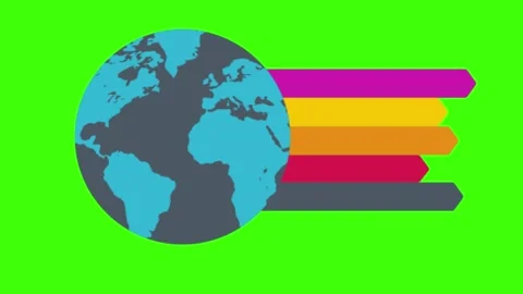 Of an infographic icon on a green screen... | Stock Video | Pond5