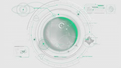 Infographic interface of aliens explorin... | Stock Video | Pond5