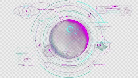 Infographic interface of aliens explorin... | Stock Video | Pond5