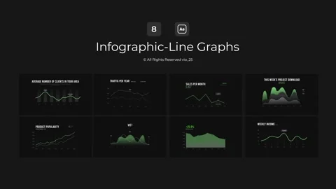 Infographic - Line Graphs ~ After Effects Project #255290639