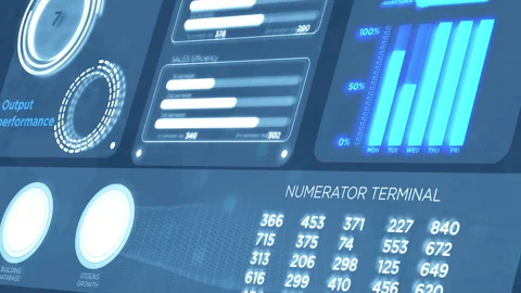 Infographic with numbers, charts, data a... | Stock Video | Pond5