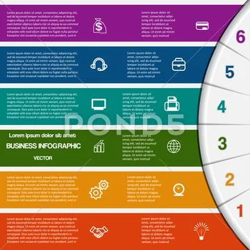 Infographic with text areas on six positions: Royalty Free #49555198