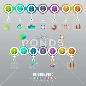Infographic timeline template for chart, diagram ~ Clip Art #197476675