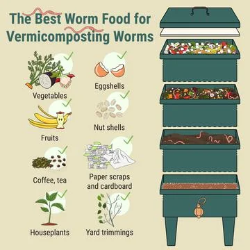 Worm Composting Diagram Infographic Of Vermicomposting. What To