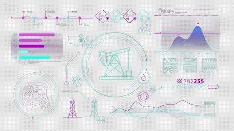 Infographics about oil production animat... | Stock Video | Pond5