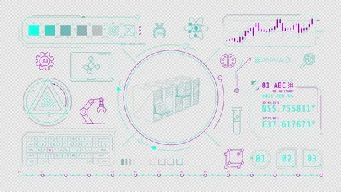 Infographics about scientific data stora... | Stock Video | Pond5