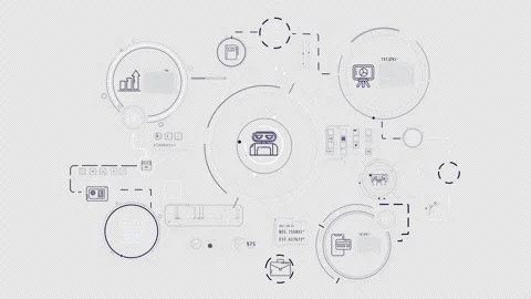 Infographics of AI data management in an... | Stock Video | Pond5