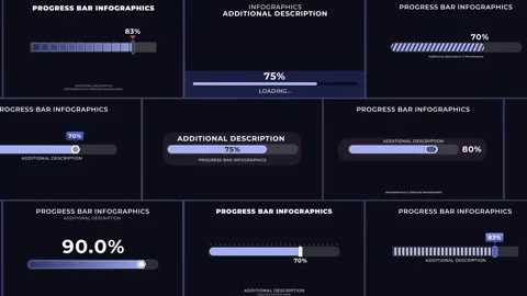 Infographics Progress Bars ~ After Effects #282878198