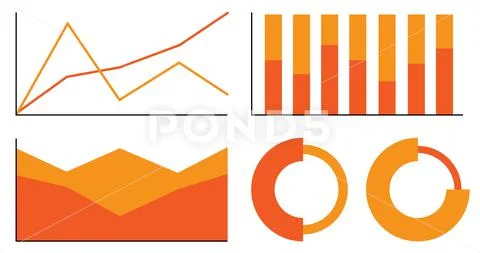 Infographics set. Vector Illustration of Four different charts and ...