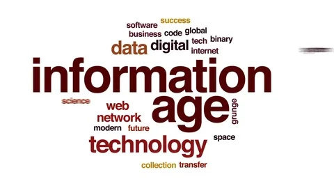 Information age animated word cloud, tex... | Stock Video | Pond5