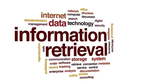 Information retrieval animated word clou... | Stock Video | Pond5