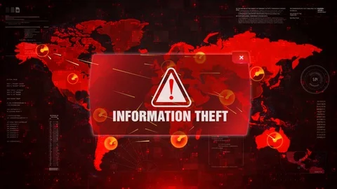 Information Theft Alert Warning Attack o... | Stock Video | Pond5