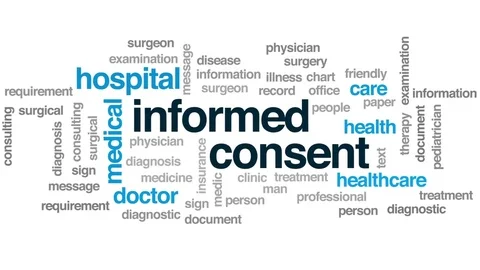 Informed consent animated word cloud, te... | Stock Video | Pond5