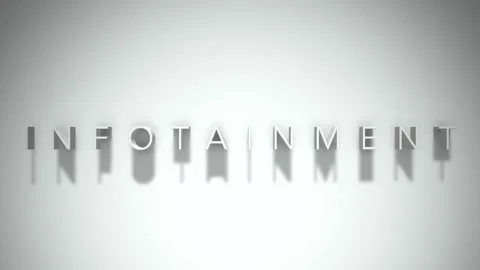 infotainment 3D title animation white te... | Stock Video | Pond5