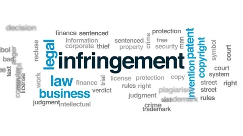 Infringement animated word cloud, text d... | Stock Video | Pond5