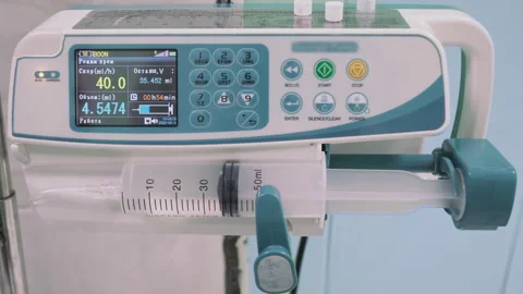 Infusion pump, working dropper screen wi... | Stock Video | Pond5