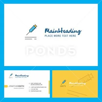 Injection Logo design with Tagline & Front and Back Busienss Card ...