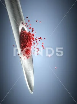 Injection Needle Red Blood Cells Illustration #124226900