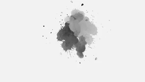 Ink blot brush stroke fluid overlay anim... | Stock Video | Pond5