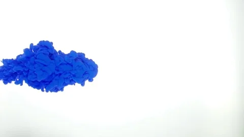 Ink of deep blue color pouring into wate... | Stock Video | Pond5