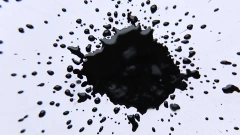Ink drips onto paper The brush smears th... | Stock Video | Pond5