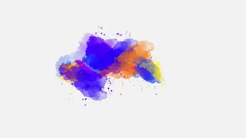 Ink paint brush stroke splash transition | Stock Video | Pond5