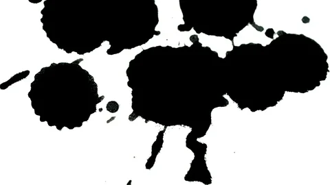 Ink Paint Drops Falling on White Backgro... | Stock Video | Pond5