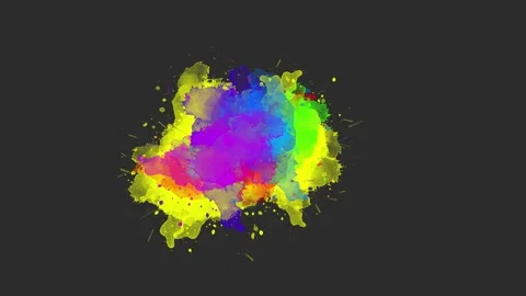 Ink splatter brush stroke alpha overlay ... | Stock Video | Pond5
