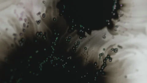 Ink stain paint water drop black spatter... | Stock Video | Pond5